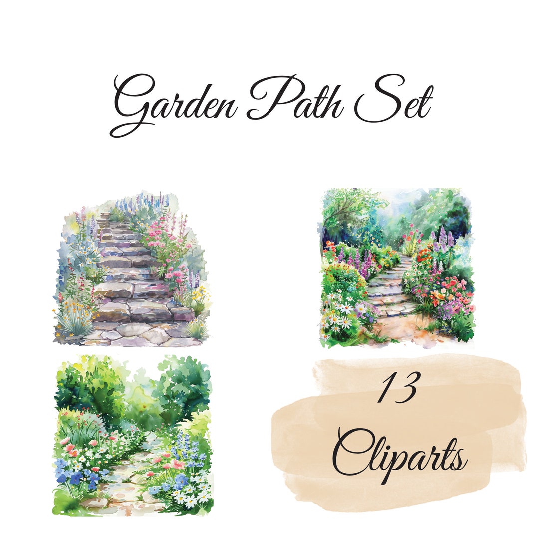 13 Garden Path Cliparts: Create Your Own Garden Idyll Perfect for ...