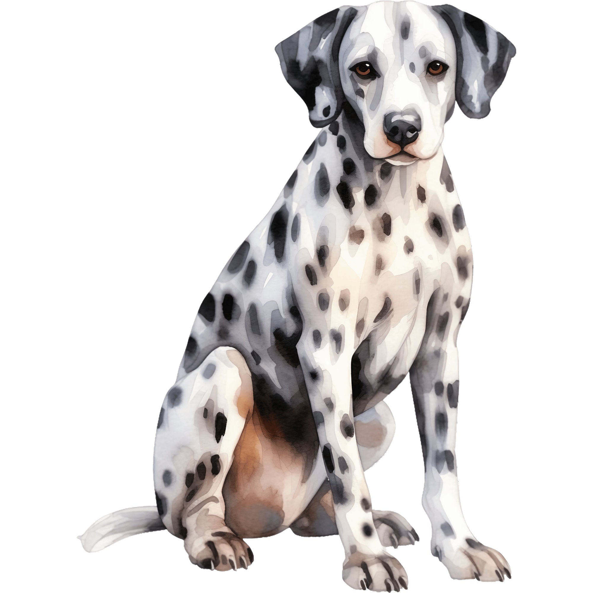 Dalmatian Clipart Set: 12 High Quality Pngs, Dalmatian Clip Art Card ...