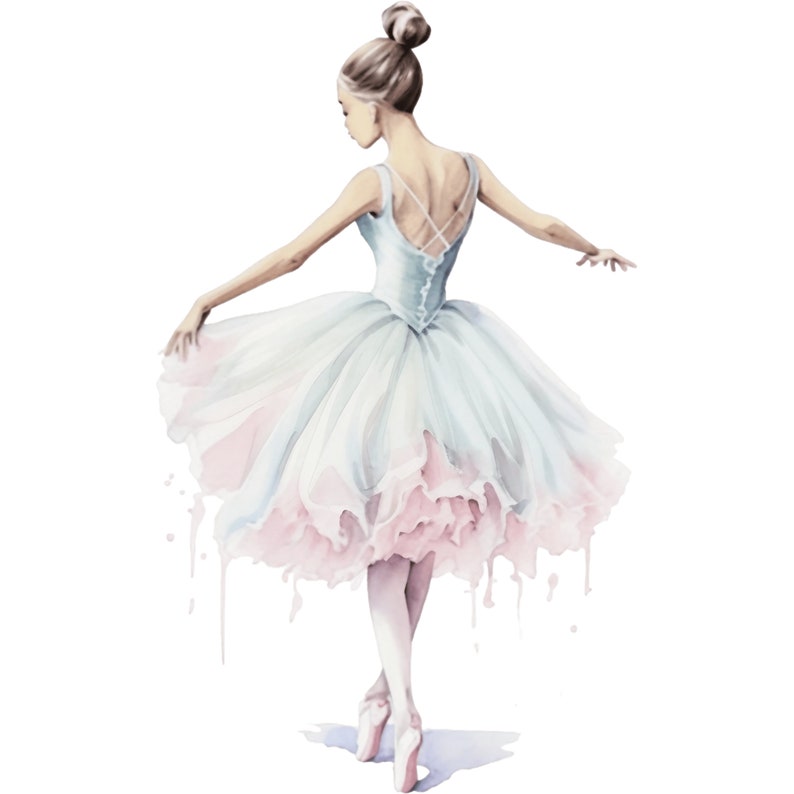 Ballerina Back View Clipart Set: 14 High Quality Pngs - Etsy