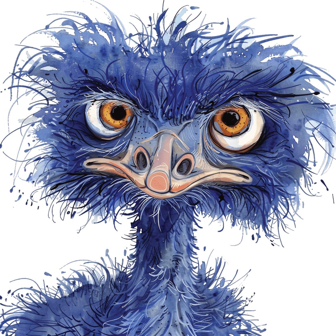 Comic Emu Clipart Bundle – 12 High Quality Designs for Digital Artwork ...