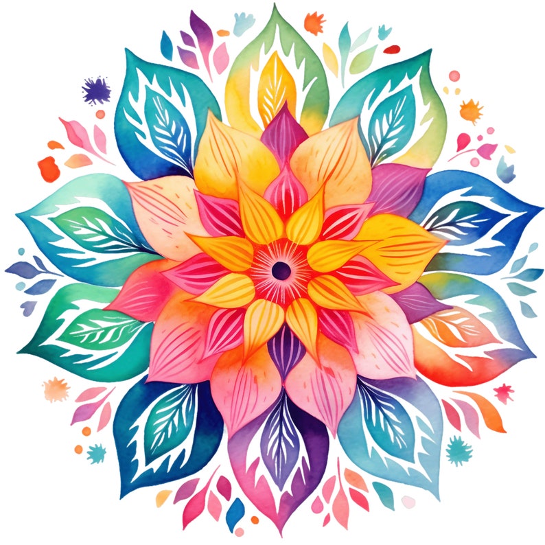 Summer Mandala Clipart Set: 17 High Quality Pngs Summer - Etsy