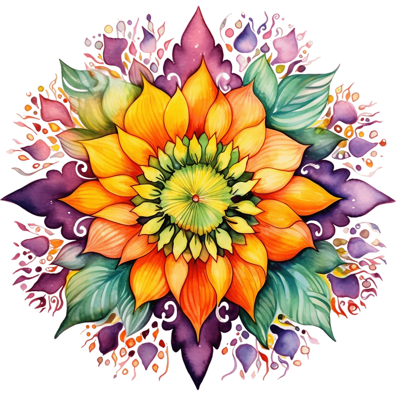 Summer Mandala Clipart Set: 17 High Quality Pngs Summer - Etsy