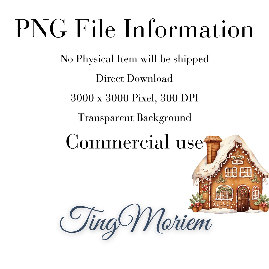 Gingerbread House Clipart Set: 12 High Quality Pngs, Christmas ...
