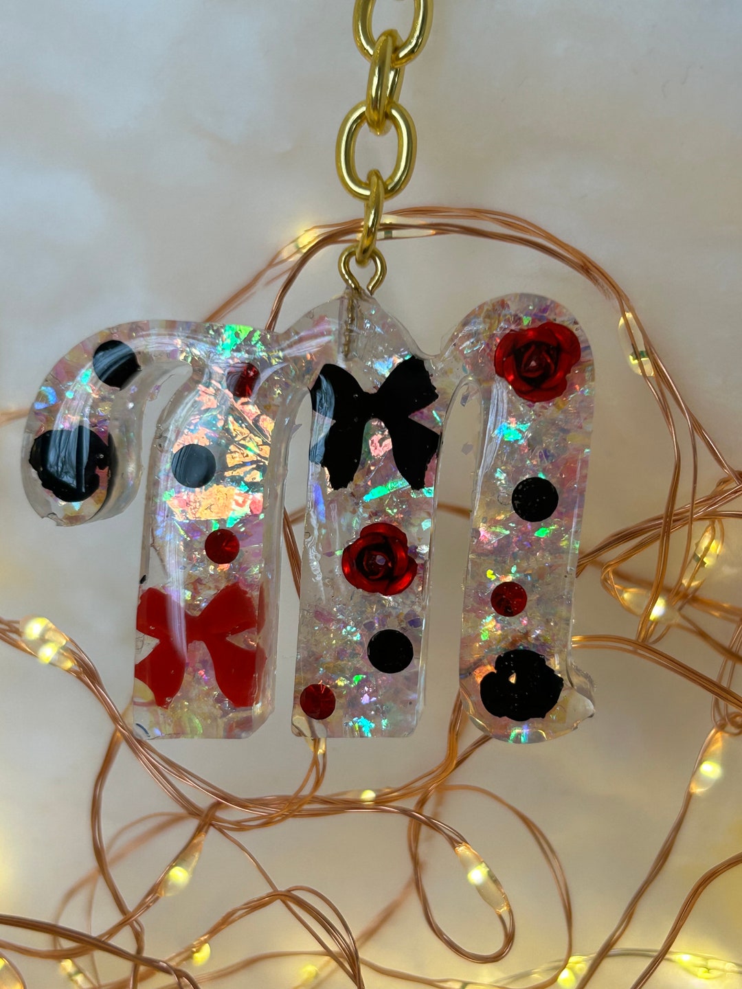 Alphabet Key Ring - Etsy