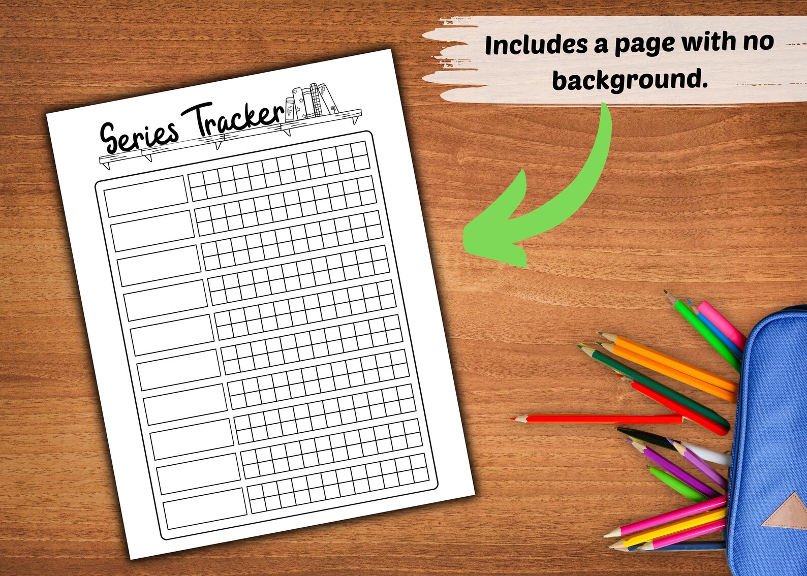 Book Series Tracker: Printable Reading Journal Page (digital Download ...