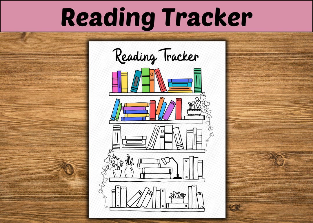 Bookshelf Reading Tracker: Printable Book Journal Page (PDF) - Etsy
