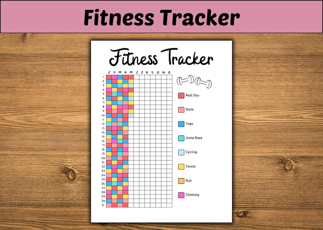 Fitness Tracker PRINTABLE Journal Page Workout Tracker Exercise Log ...