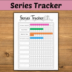 Book Series Tracker: Printable Reading Journal Page (digital Download ...