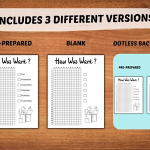 How Was Work Tracker - Workday Mood Tracker - PRINTABLE Journal Page ...