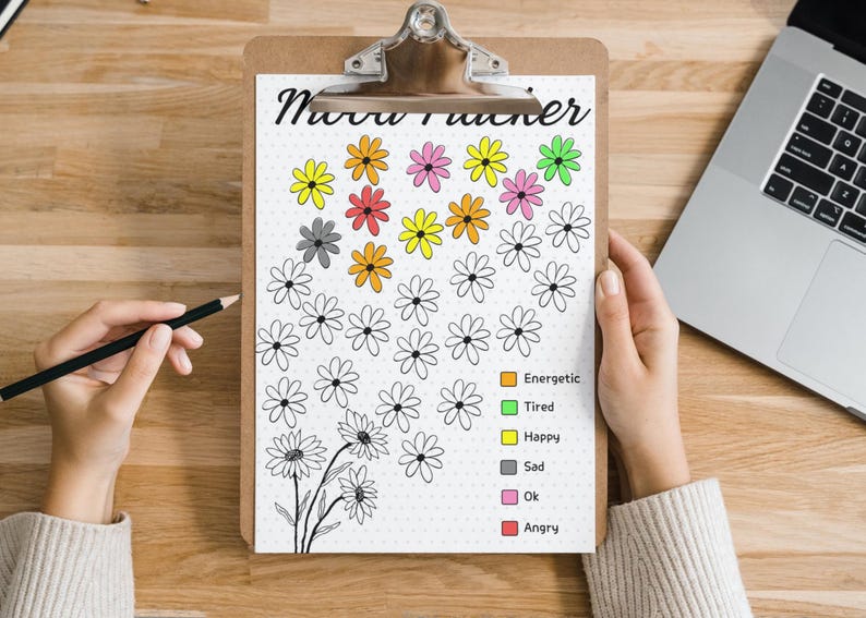 Daisy Mood Tracker: Printable Journal Page (PDF) - Etsy