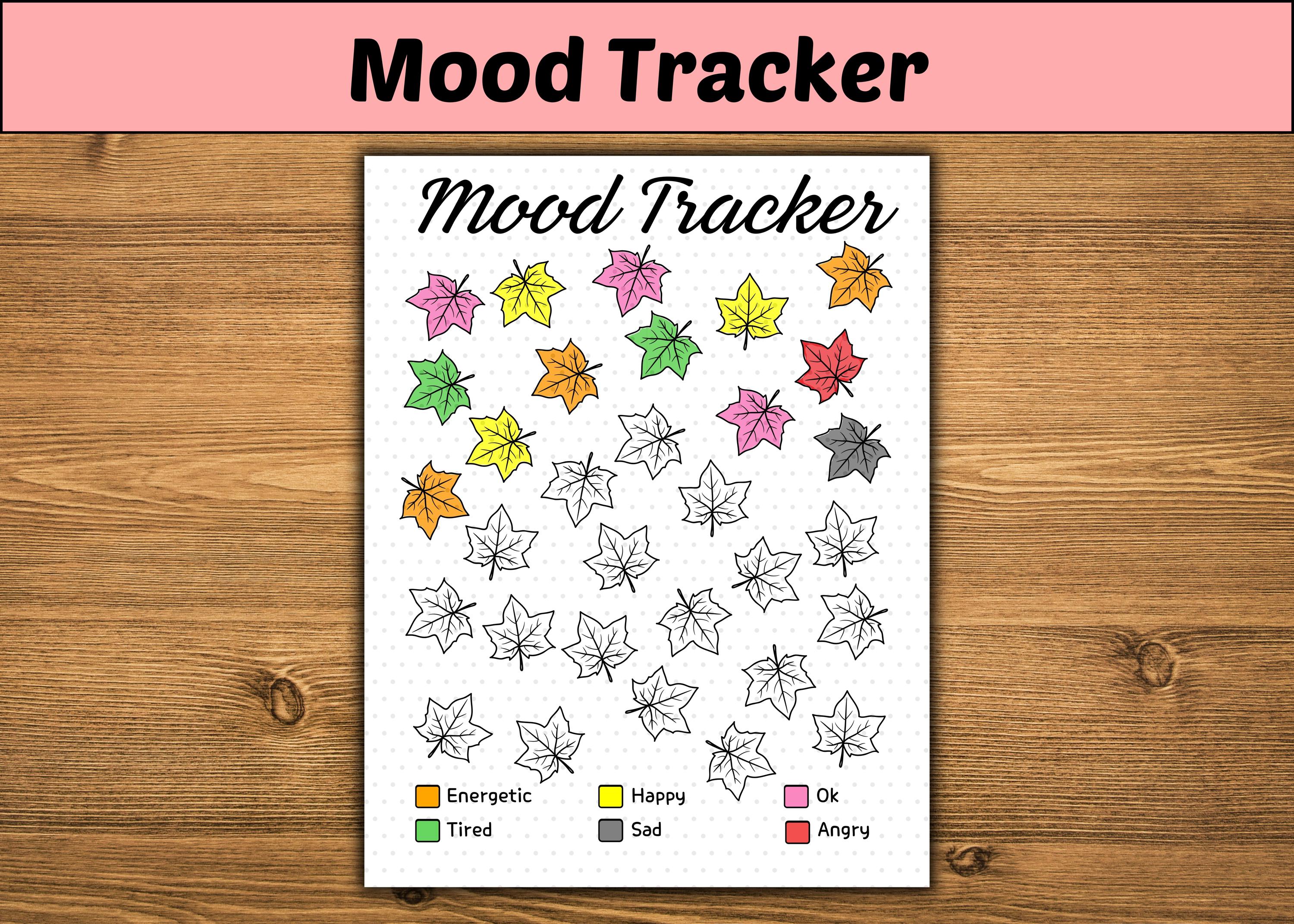 Leaf Mood Tracker: Printable Monthly Feelings Journal (PDF) - Etsy