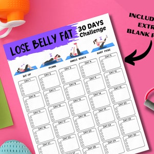 30-day Belly Fat Burn Challenge | Home Workout Plan | 2 Difficulty ...