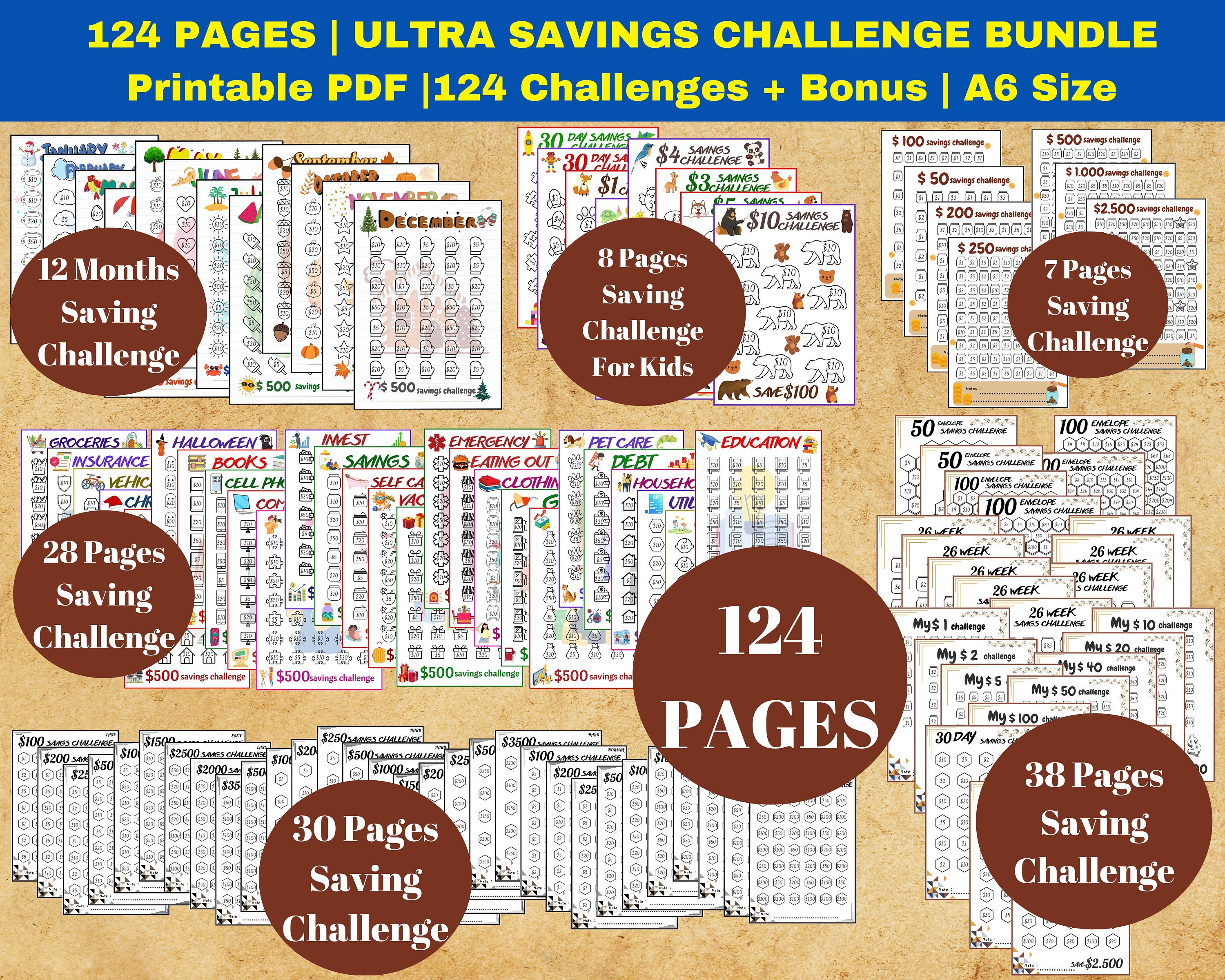 Ultra Savings Challenge Bundle Savings Challenge Printable - Etsy