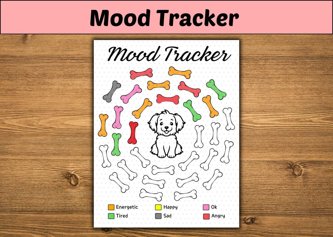 Dog Mood Tracker: Printable Monthly Feelings Journal (PDF) - Etsy
