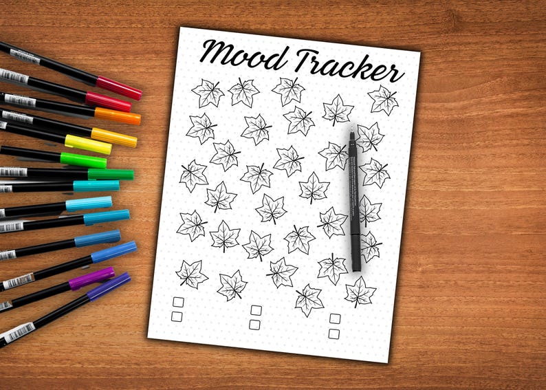 Leaf Mood Tracker: Printable Monthly Feelings Journal (PDF) - Etsy