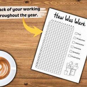 How Was Work Tracker - Workday Mood Tracker - PRINTABLE Journal Page ...