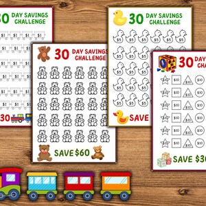 Kids Savings Challenge | Fun & Printable Money Tracker for Kids | Easy ...