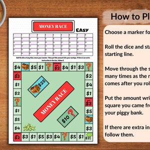 Money Race Savings Challenge: Printable Budgeting Game (PDF) - Etsy