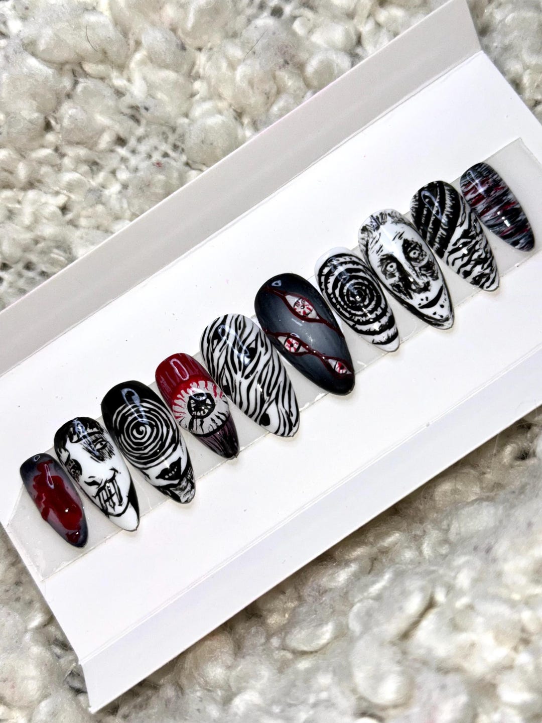 Tomie Junji Ito Nails - Etsy