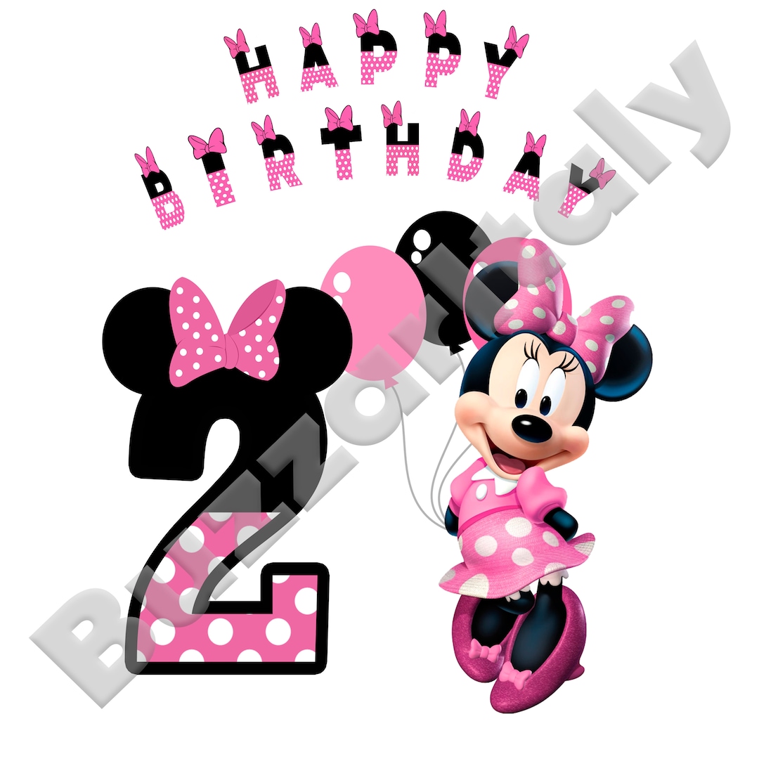 Minnie Happy Birthday 2 / PNG - Etsy