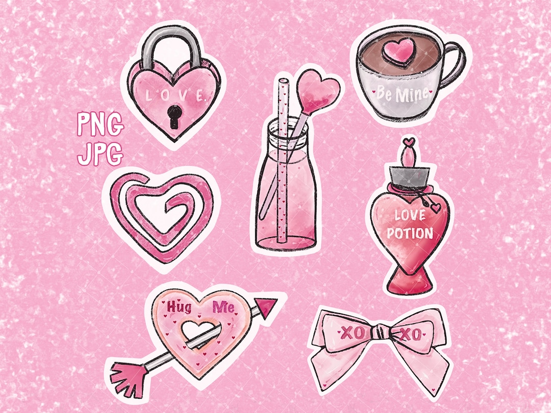 Printable Love Story Sticker Sheet, Valentine's Day Sticker Sheet ...