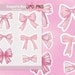 Printable Coquette Bow Sticker Sheet Pink Journal Stickers Cute ...