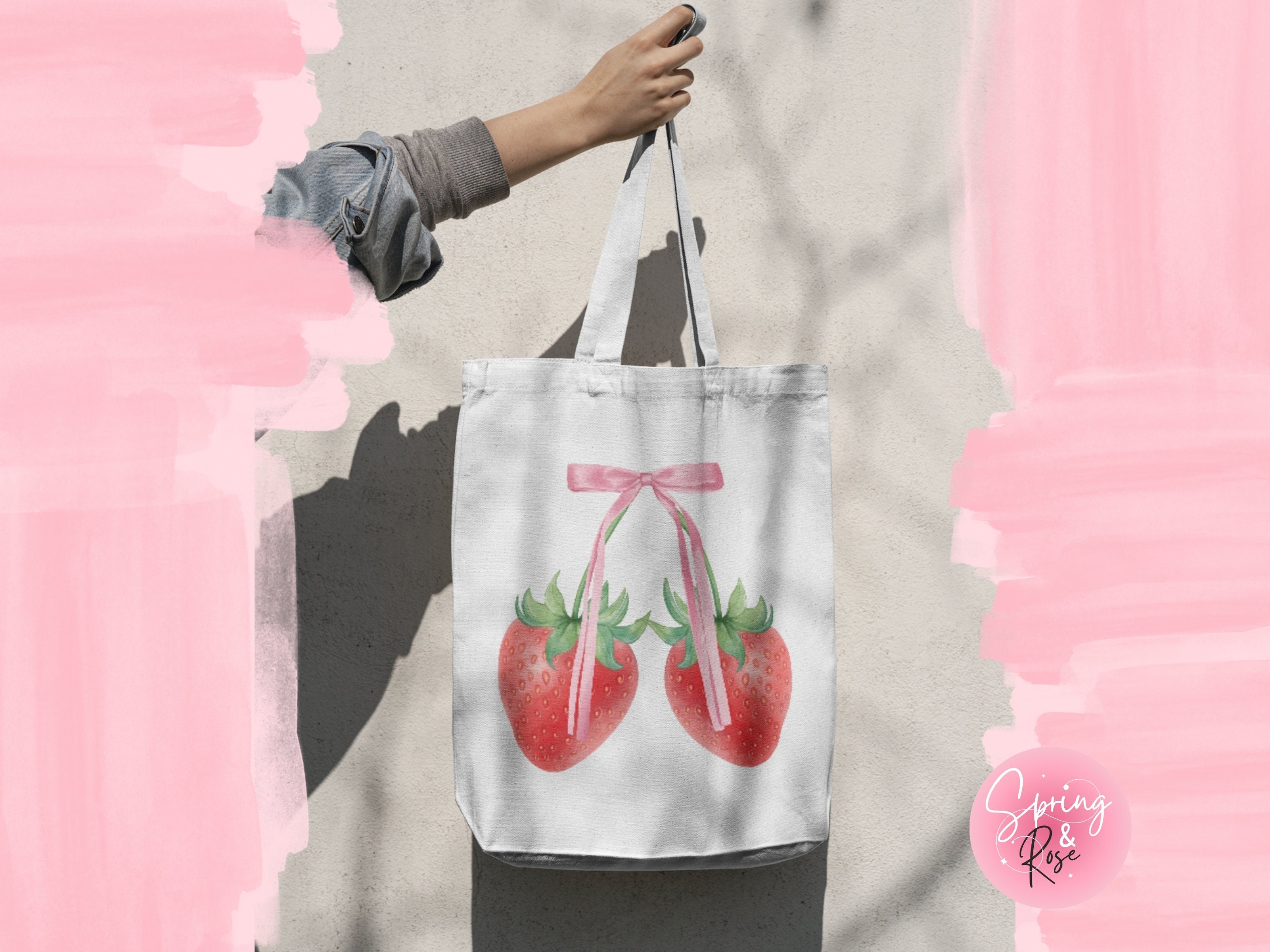 Coquette Strawberry Pink Bow Png Clipart Bundle Coquette Aesthetic ...