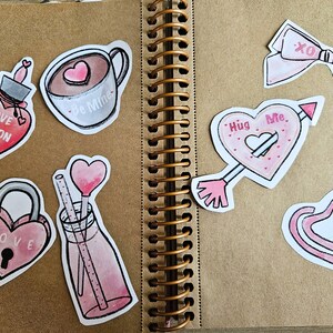 Printable Love Story Sticker Sheet, Valentine's Day Sticker Sheet ...