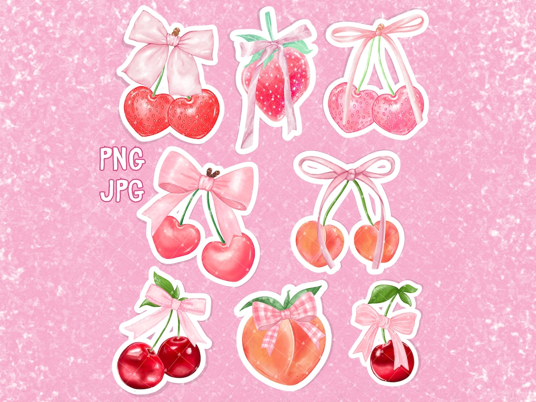 Printable Coquette Bow Sticker Sheet Pink Journal Stickers Coquette ...