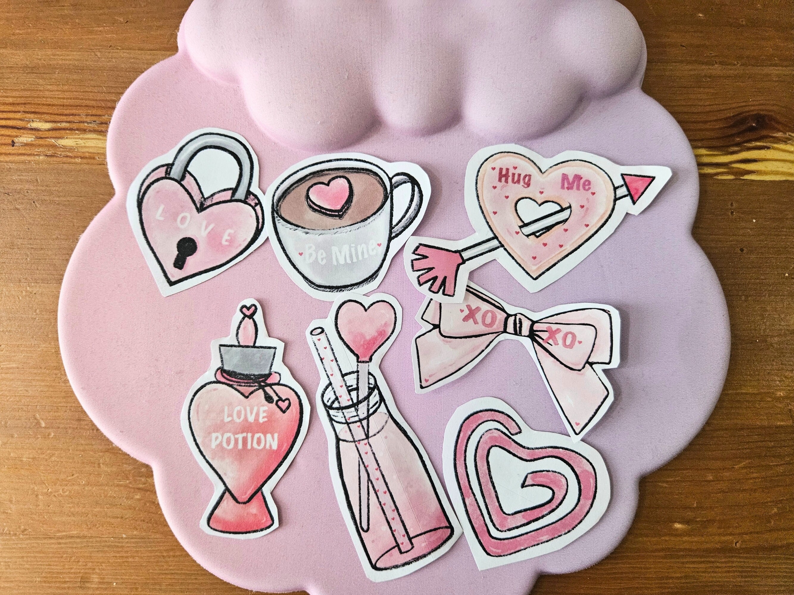 Printable Love Story Sticker Sheet, Valentine's Day Sticker Sheet ...