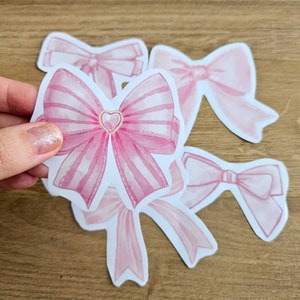 Printable Coquette Bow Sticker Sheet Pink Journal Stickers Cute ...