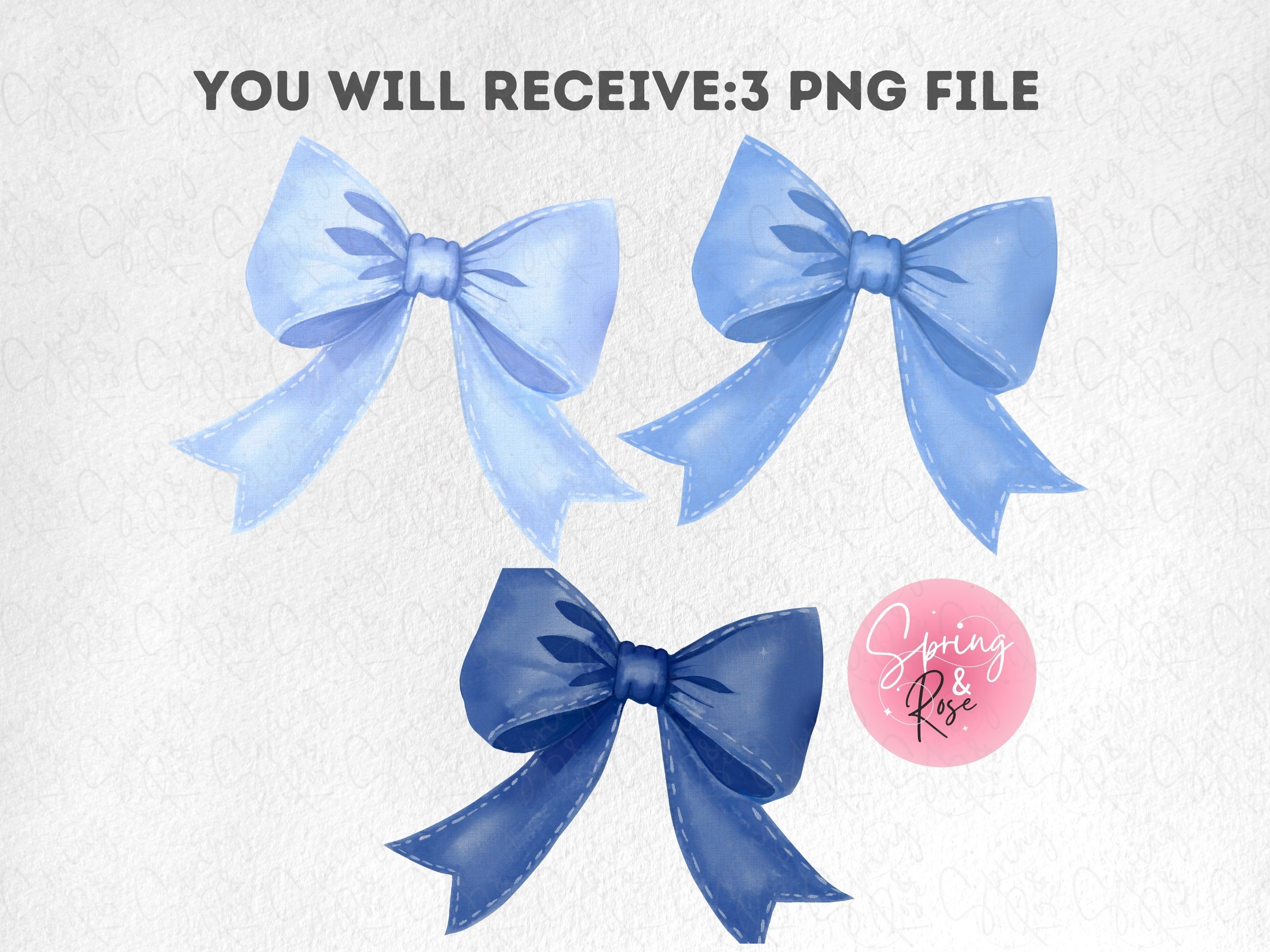 Blue Coquette Bow Denim Blue Ribbon Bow Png Clipart Set Coquette Blue ...