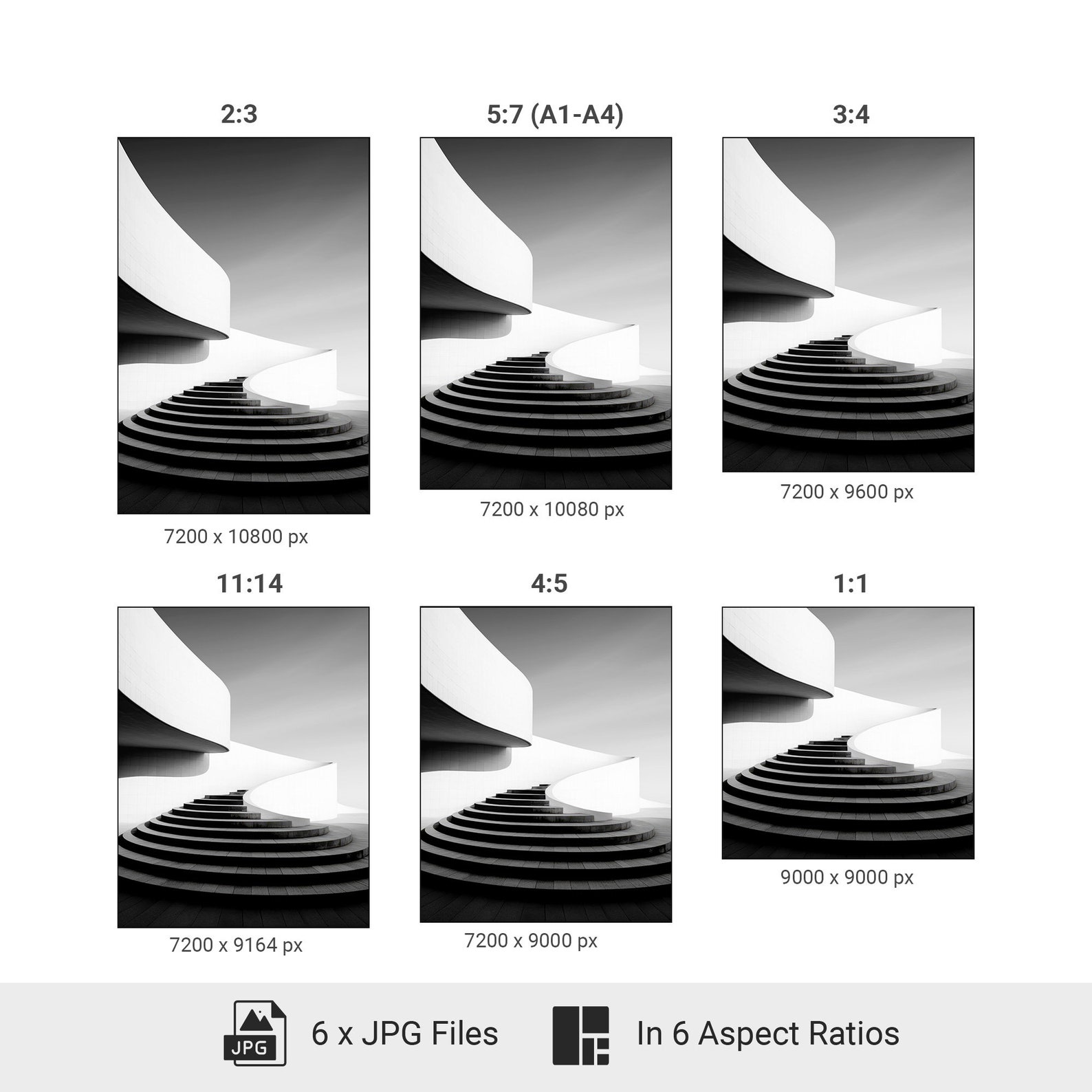 MINIMALIST Archi No. 1 & 2 Wall Art Set | Architectual | Black White ...