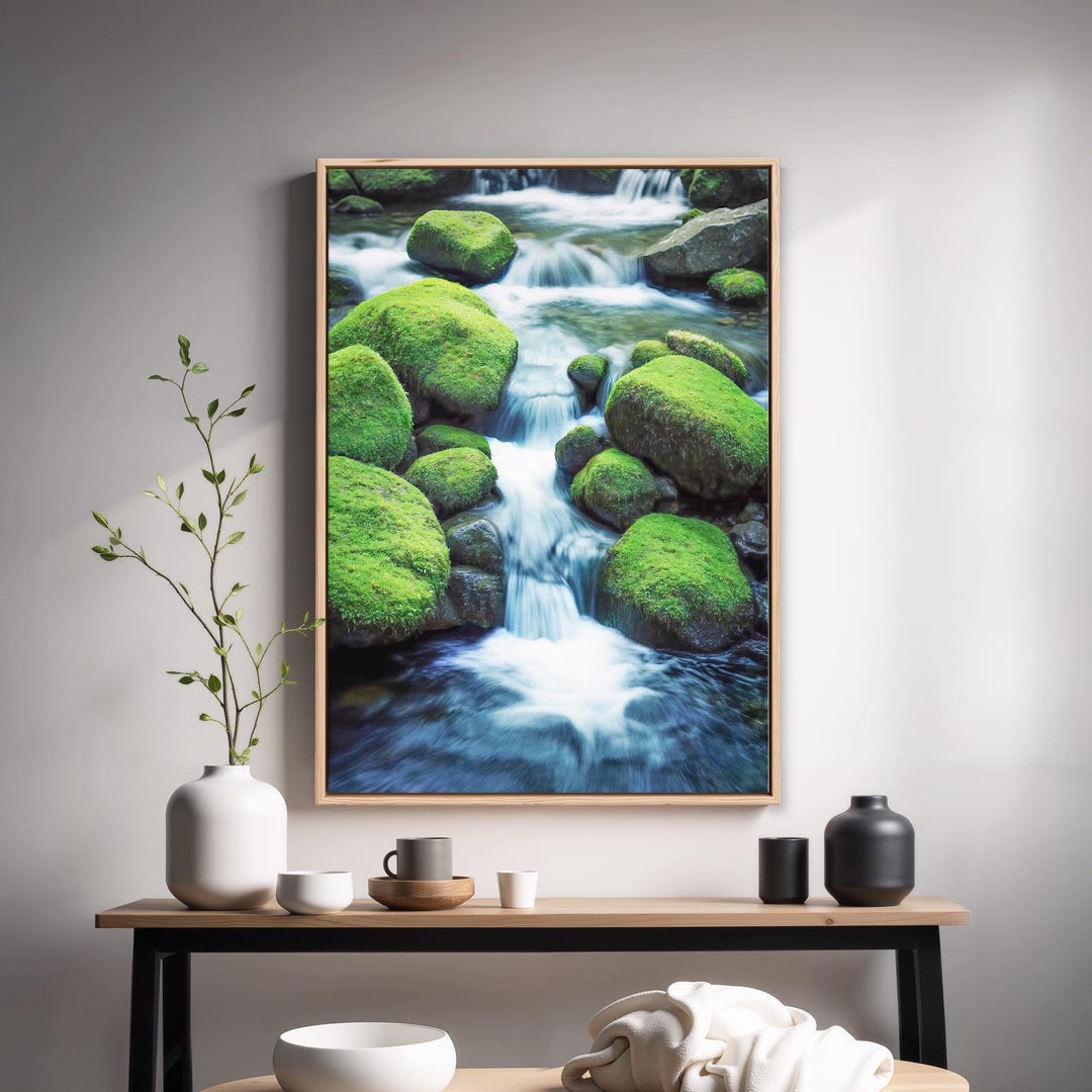ZEN Flowing Prosperity Wall Art | Stream Water Waterfall | Fengshui ...