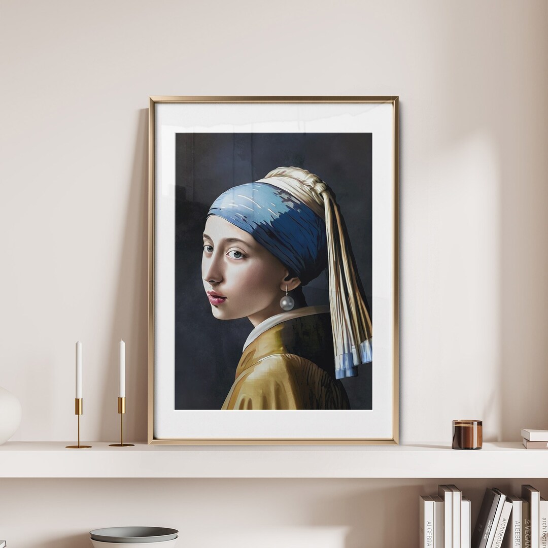GALLERIA Girl With a Pearl Earring Wall Art Johannes Vermeer - Etsy