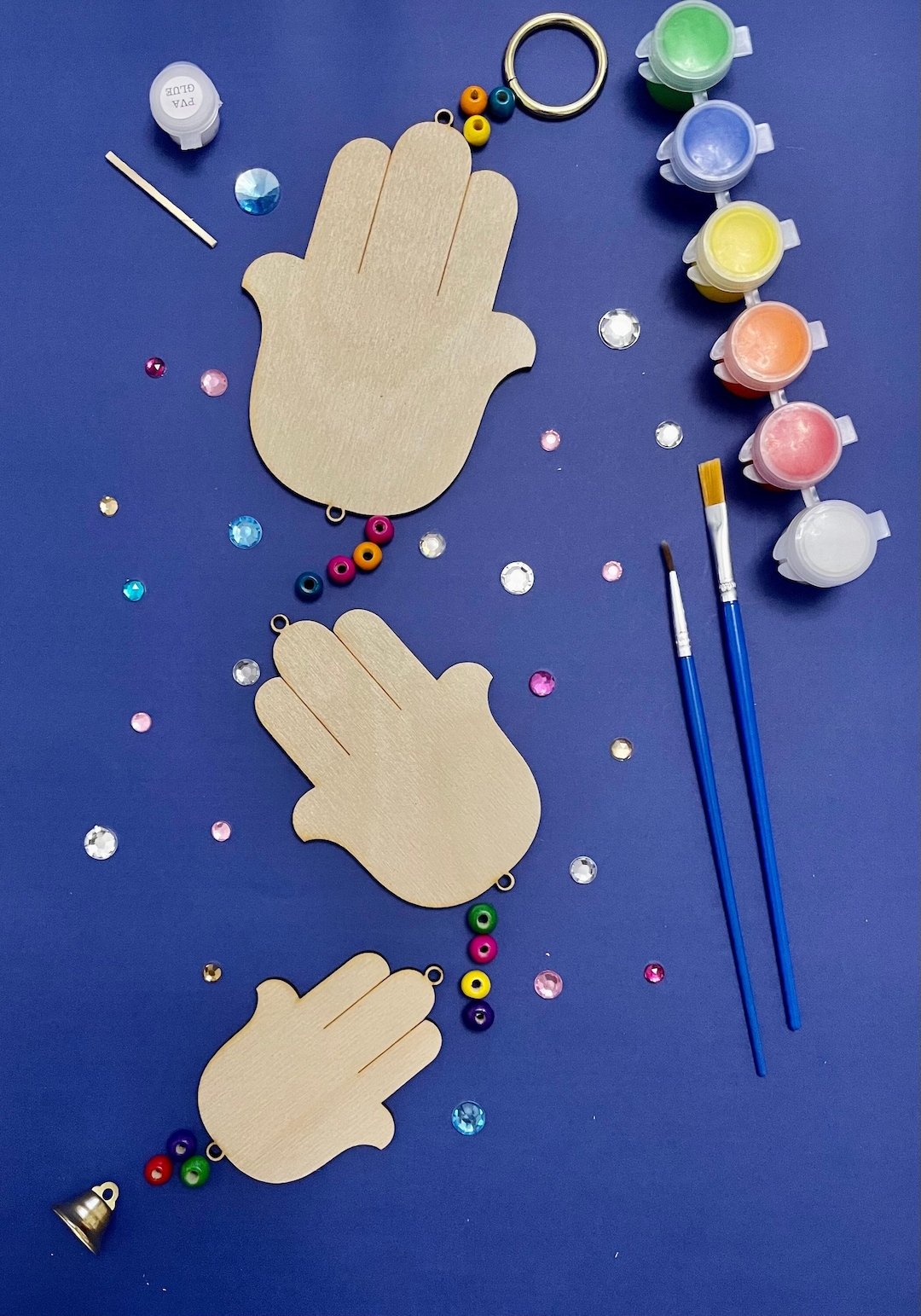 Paint & Create Your Own 3 Tier Hamsa Hand Activity Pack, Craft Kit for ...