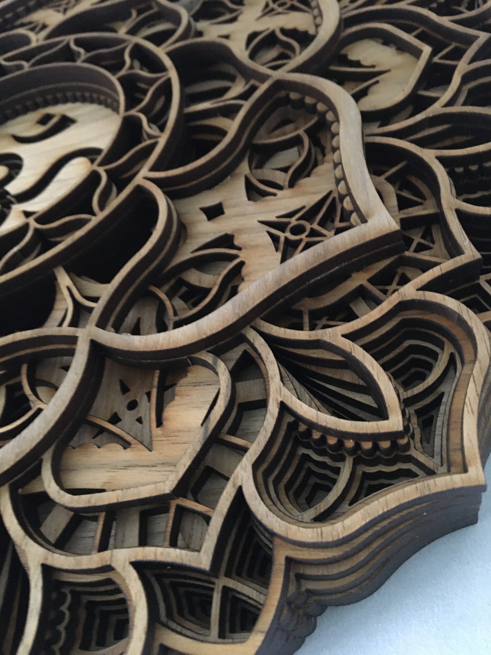 Natural Intricate Ohm Mandala Wall Hanging, Henna Flower, Yoga Studio ...