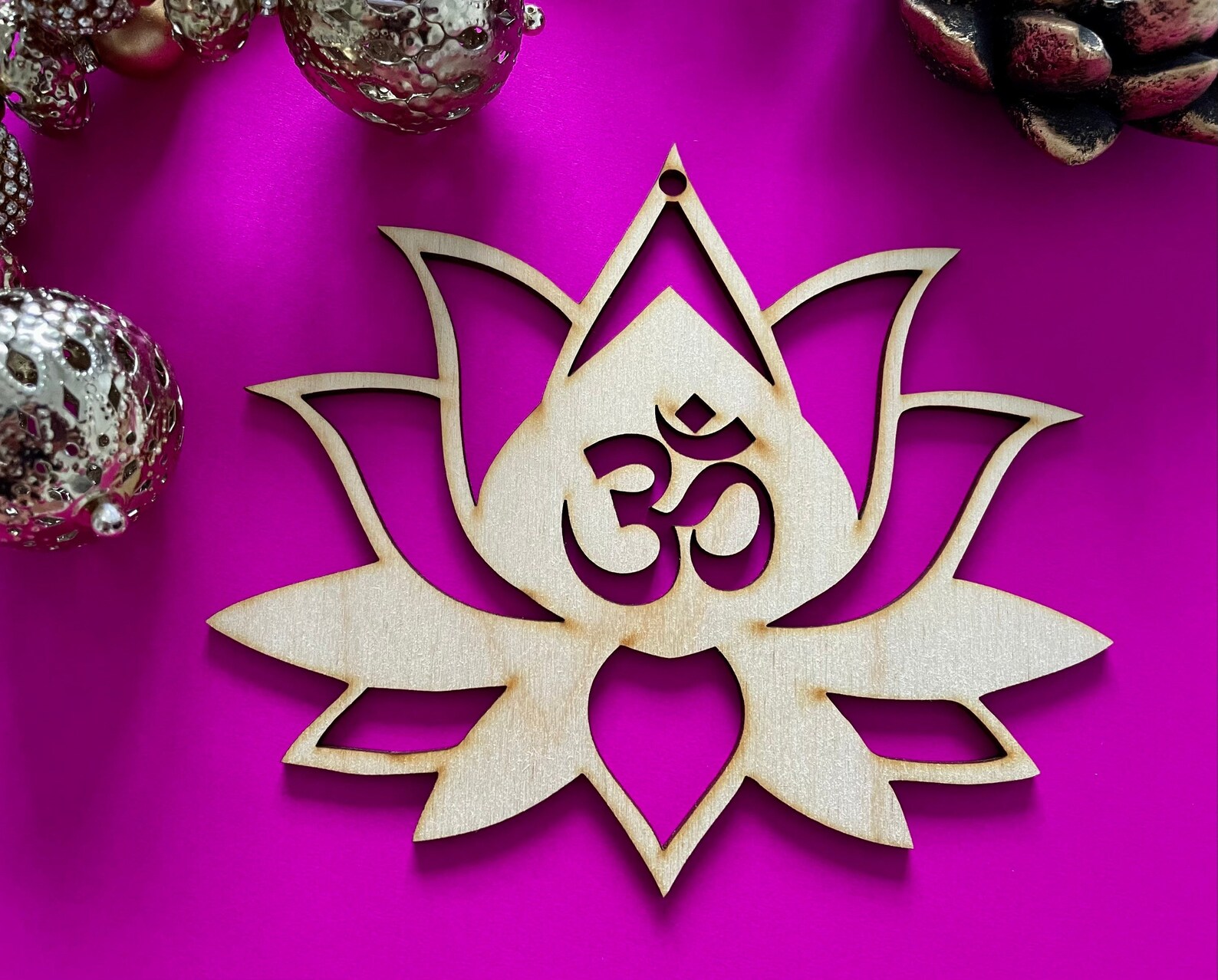Laser Cut Lotus With Ohm Detail, Home Entrance / Yoga / Meditation ...