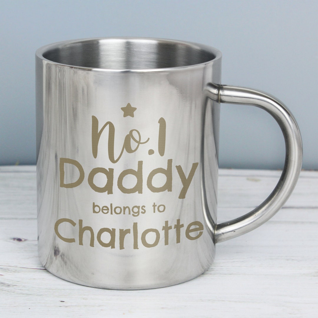 Personalised No.1 Daddy Stainless Steel Mug - Etsy