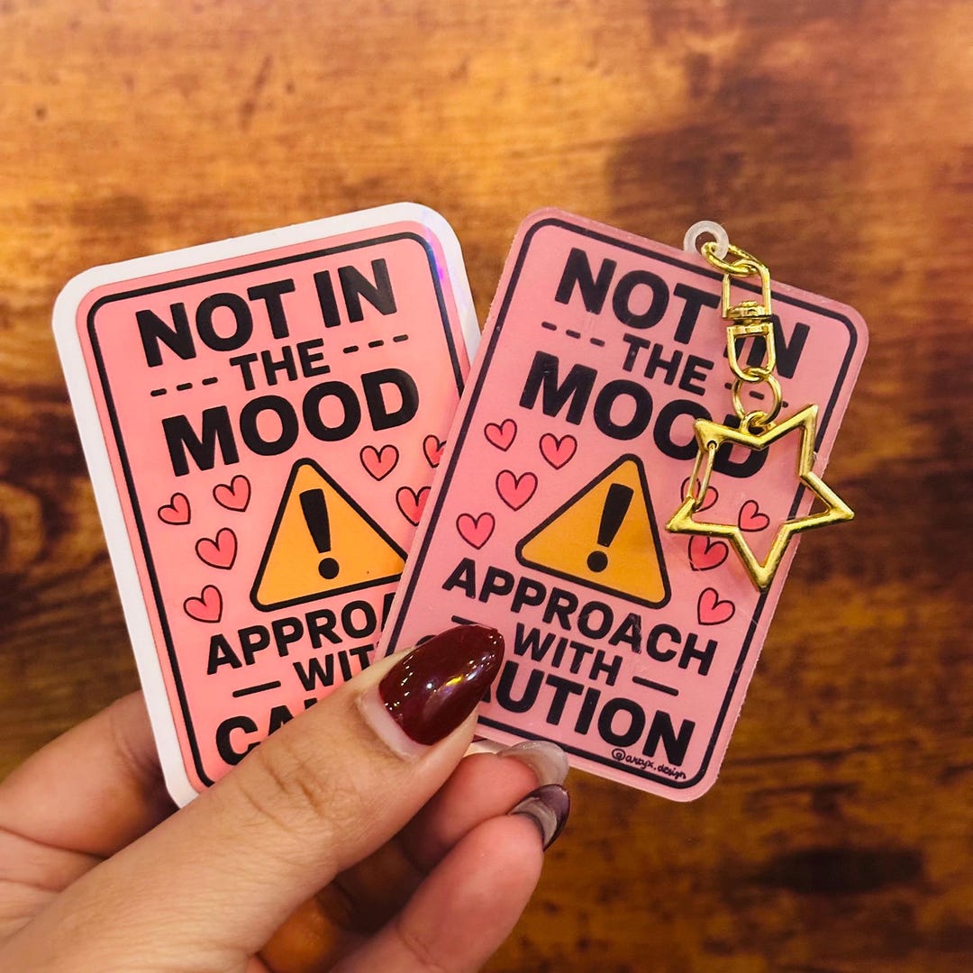 Not in the Mood Sticker: Funny Sarcastic Valentine's Day Die Cut - Etsy