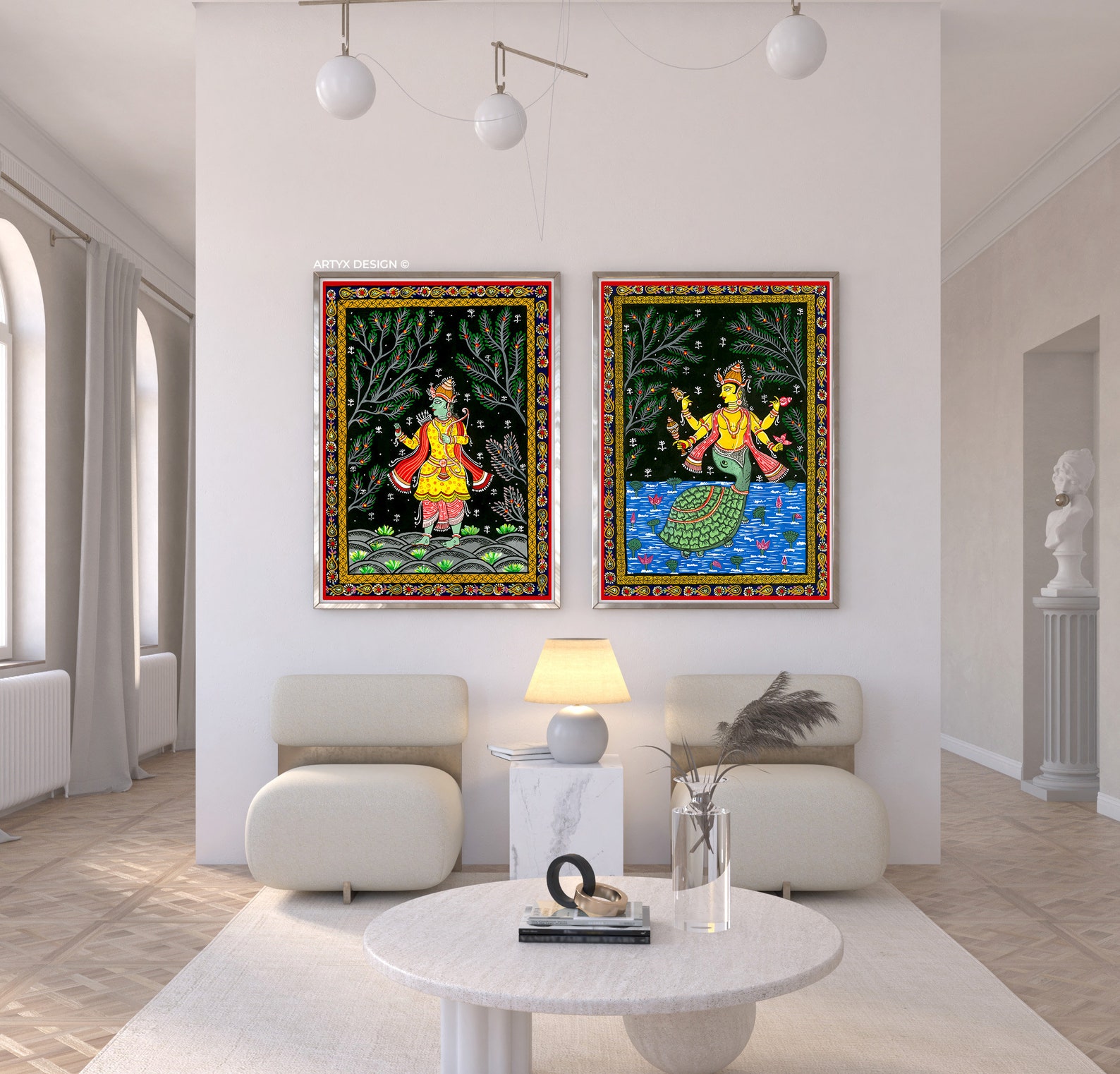 Vishnu Avatar Pattachitra Art Prints: Indian Folk Art Gallery (digital ...