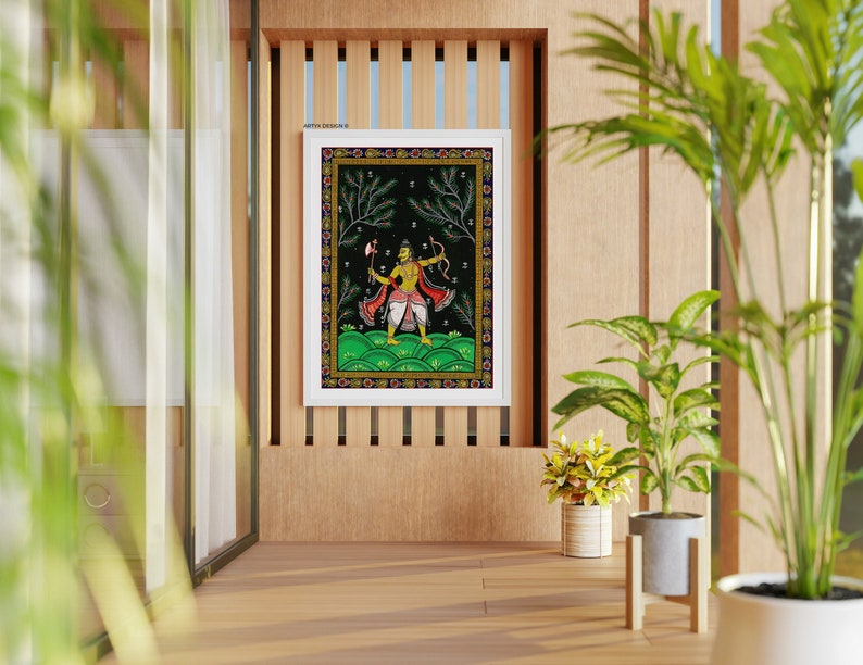 Parshuram Avatar Pattachitra Art Print: Vintage Indian Folk Art ...