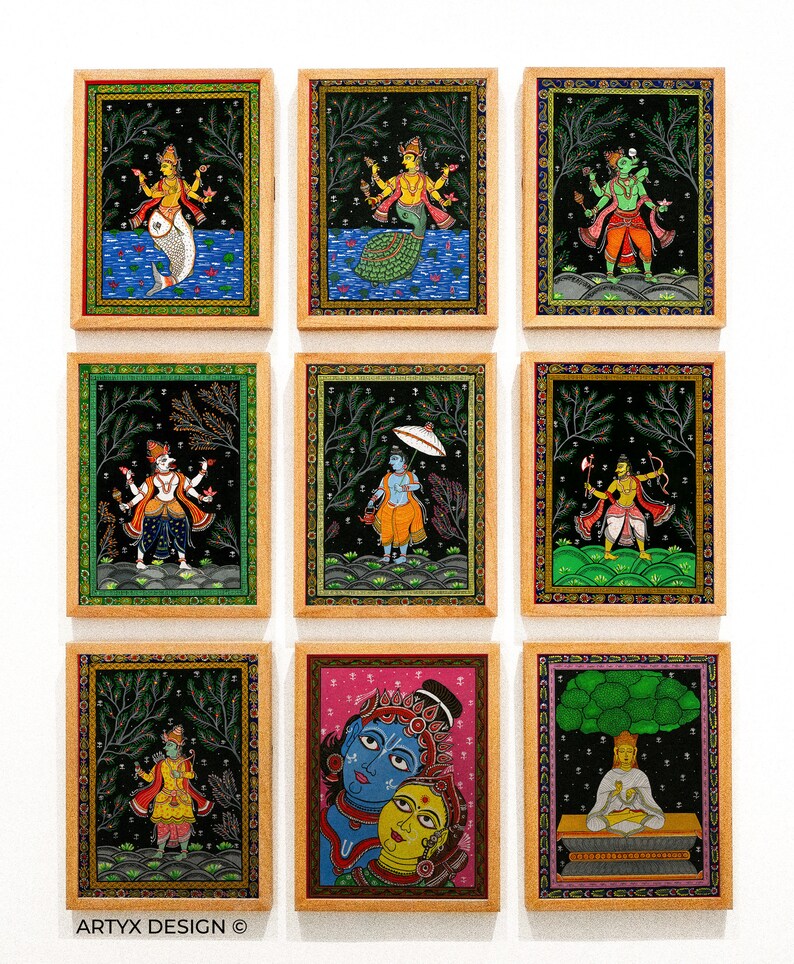 Pattachitra Varah Avtar Art Prints Living Room Decor Indian Folk Art ...