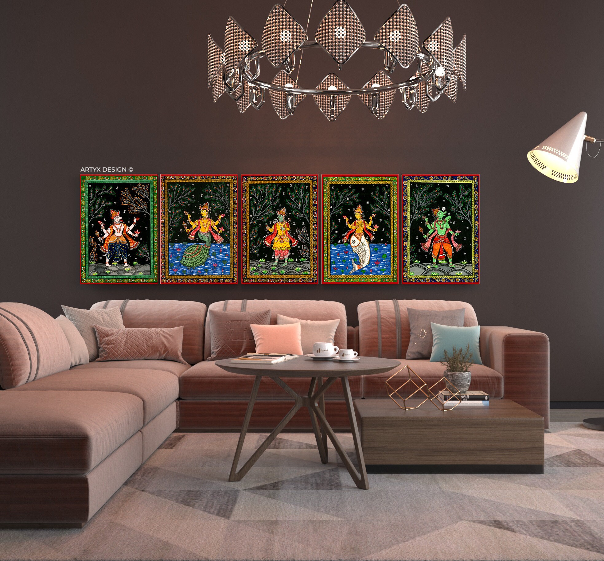 Vishnu Avatar Pattachitra Art Prints: Indian Folk Art Gallery (digital ...