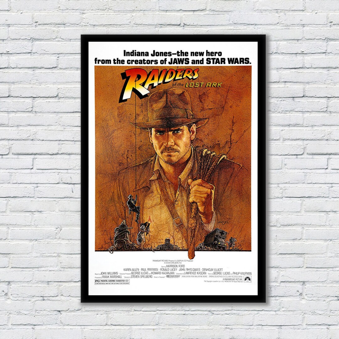 Indiana Jones Raiders of the Lost Ark Movie Poster Canvas - Etsy Australia