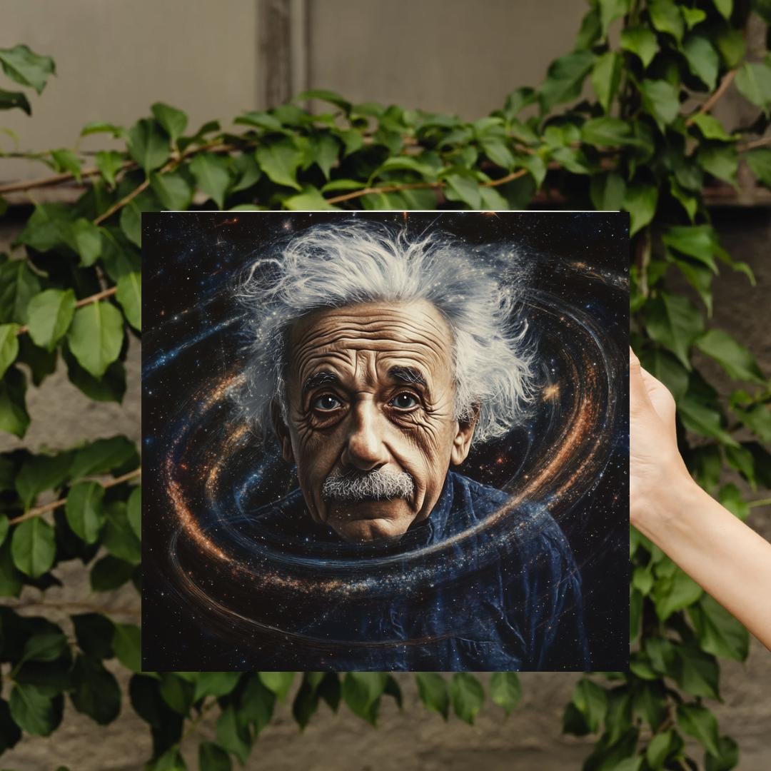 Albert Einstein Space Canvas Wall Art - Etsy