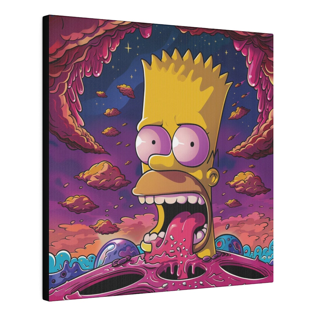 Cosmic Bart Simpson Canva - Etsy