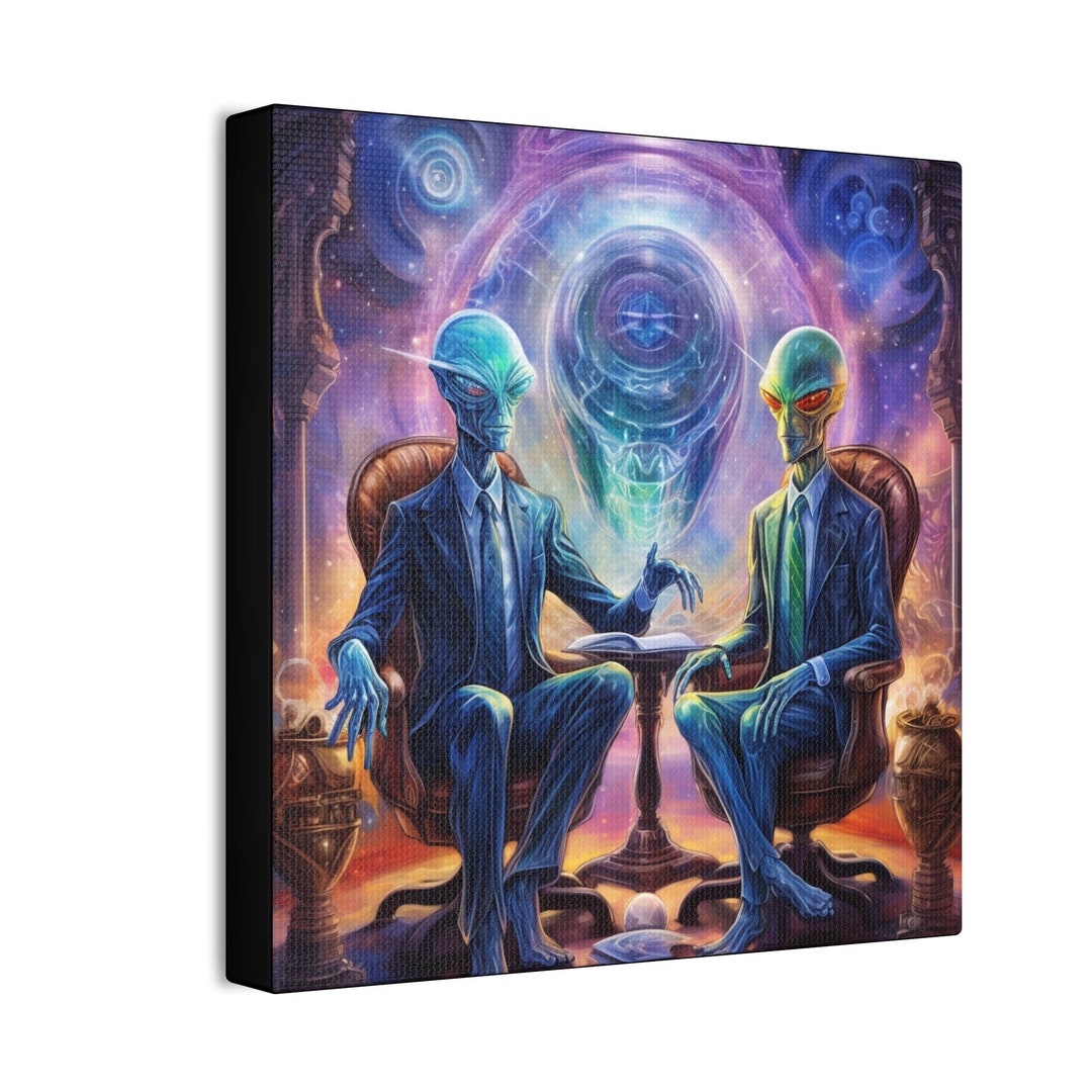 Abstract Trippy Alien Characters Canva - Etsy