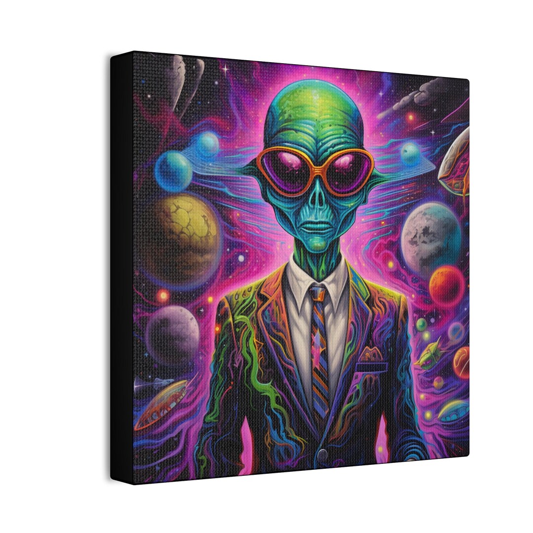 Abstract Trippy Alien Character Canva - Etsy