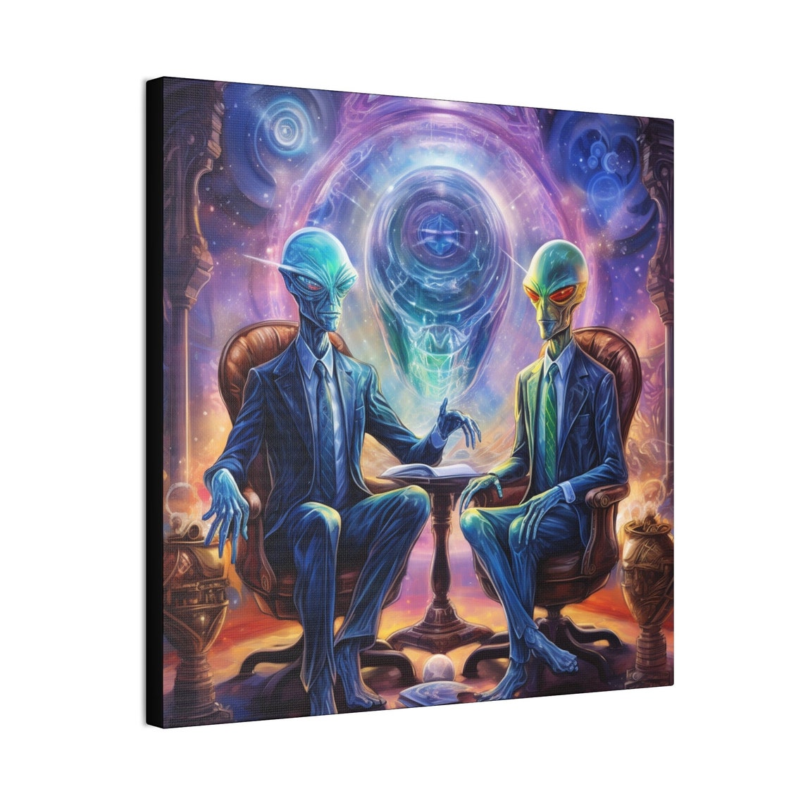 Abstract Trippy Alien Characters Canva - Etsy